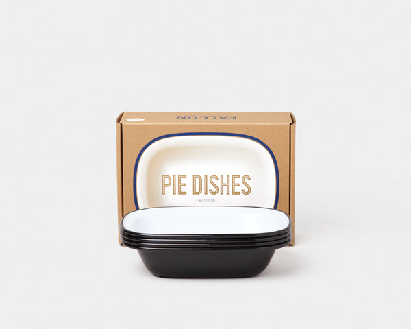 20cm Coal Black Pie Dish — Falcon Enamelware